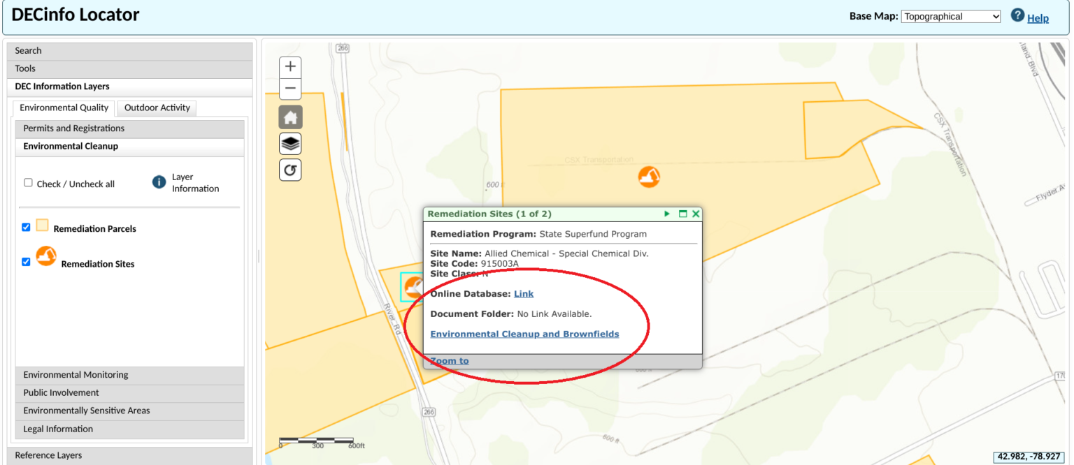 DECinfo Locator Tutorial - The Clean Air Coalition of W.N.Y.