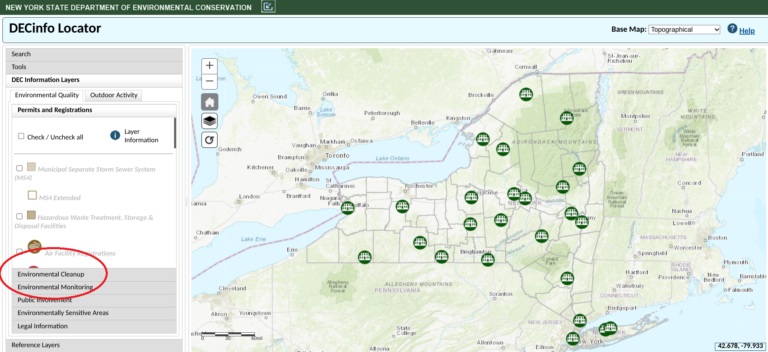 DECinfo Locator Tutorial - The Clean Air Coalition of W.N.Y.