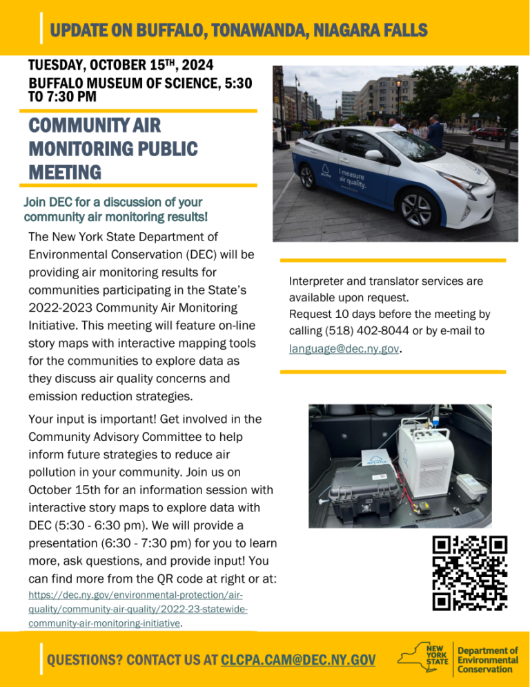 Community Air Monitoring - The Clean Air Coalition of W.N.Y.